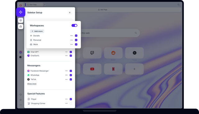 Workspaces | Tidy your browser with Opera | Opera Browser