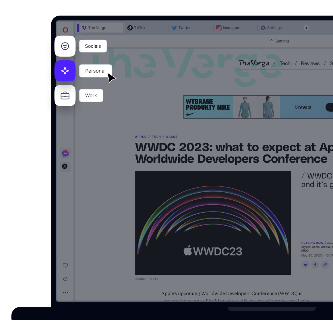 Workspaces | Tidy your browser with Opera | Opera Browser