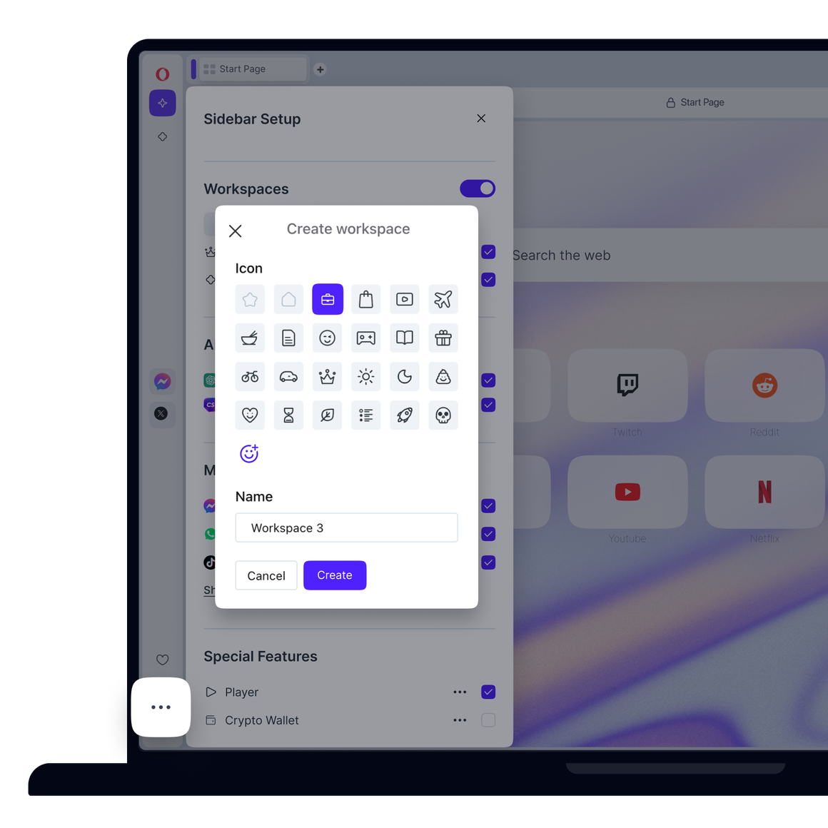 Workspaces | Tidy your browser with Opera | Opera Browser
