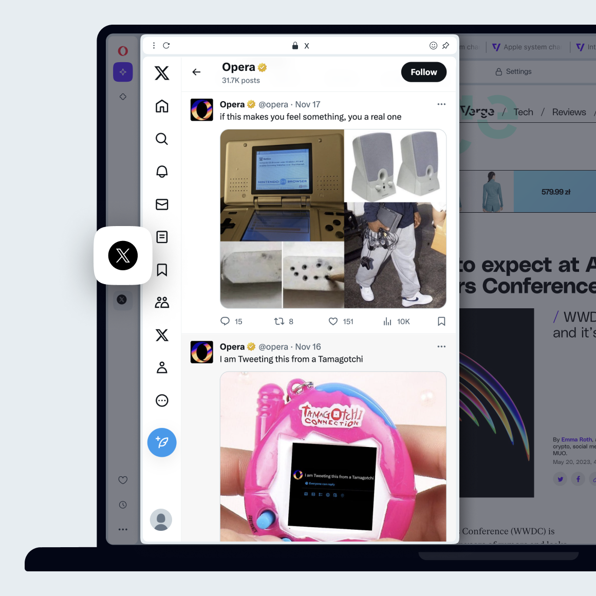 X in Opera | Explore X (Twitter) on desktop | Opera Browser